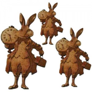 White Rabbit Style 3 - Alice in Wonderland Shapes